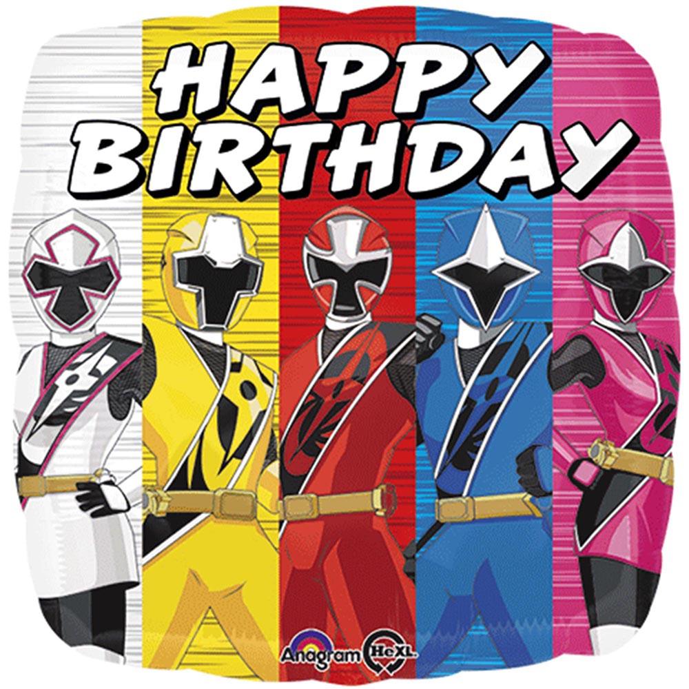 Power Ranger Ninja Steel Happy Birthday – Balloonsforeverythingonline